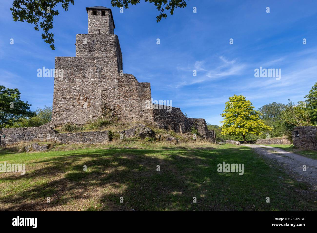 Old medieval castle of Grimburg in Germany Stock Photo - Alamy
