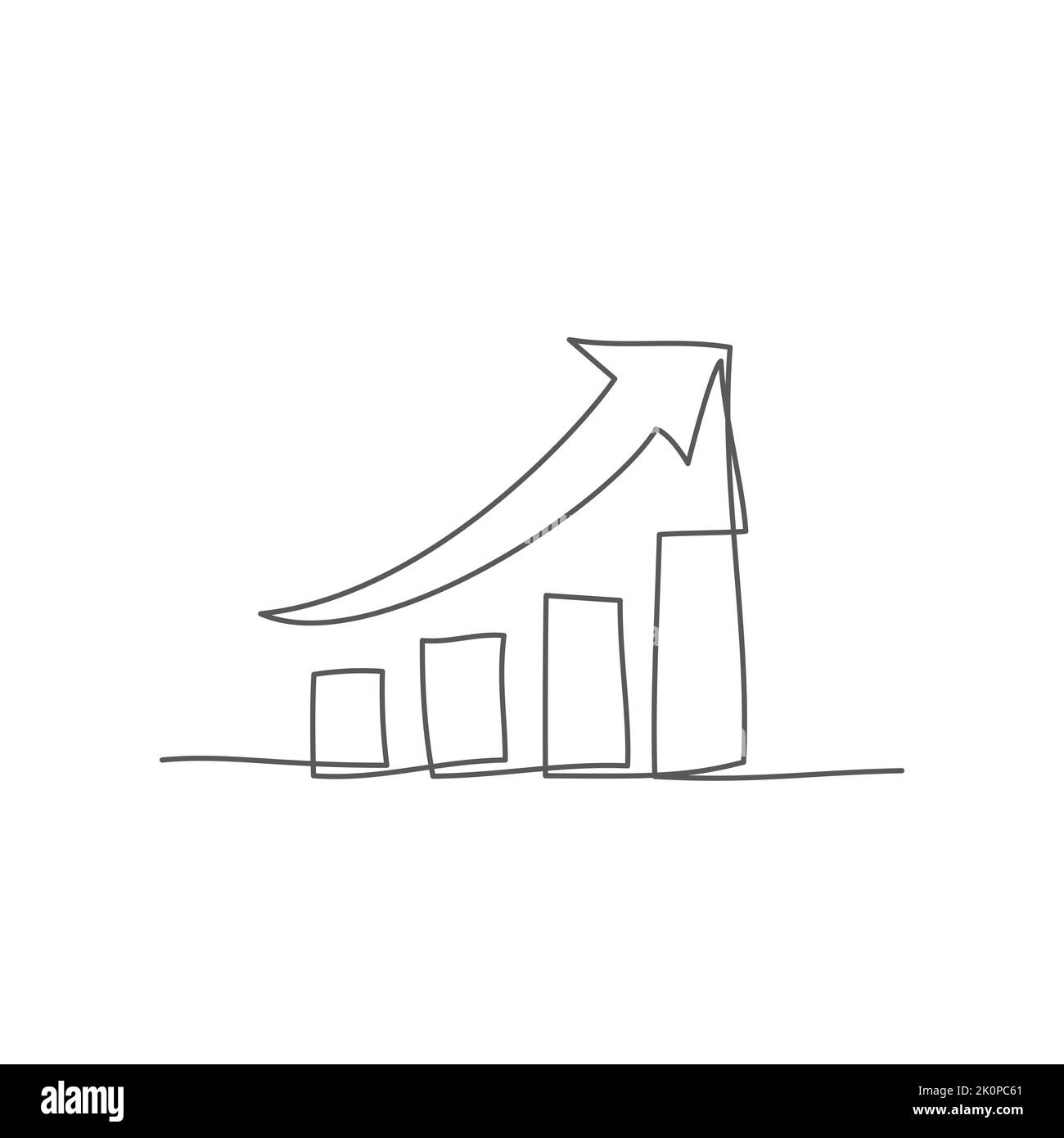 Financial report one line drawing Stock Vector Images - Alamy