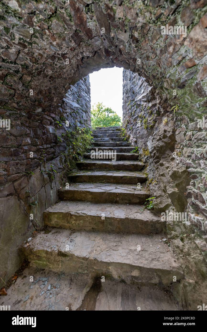 Old medieval castle of Grimburg in Germany Stock Photo - Alamy