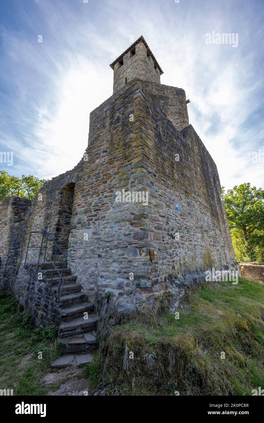 Old medieval castle of Grimburg in Germany Stock Photo - Alamy