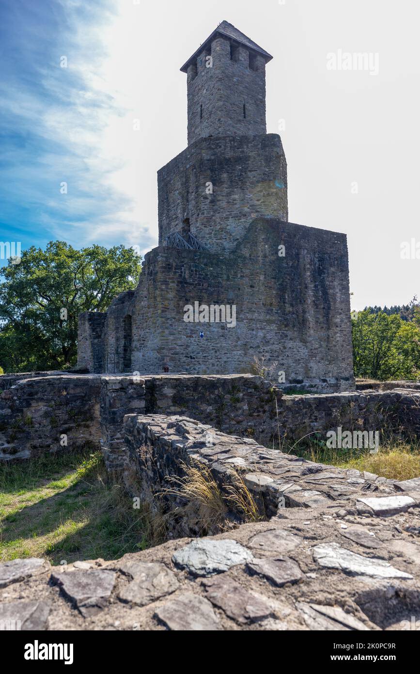 Old medieval castle of Grimburg in Germany Stock Photo - Alamy
