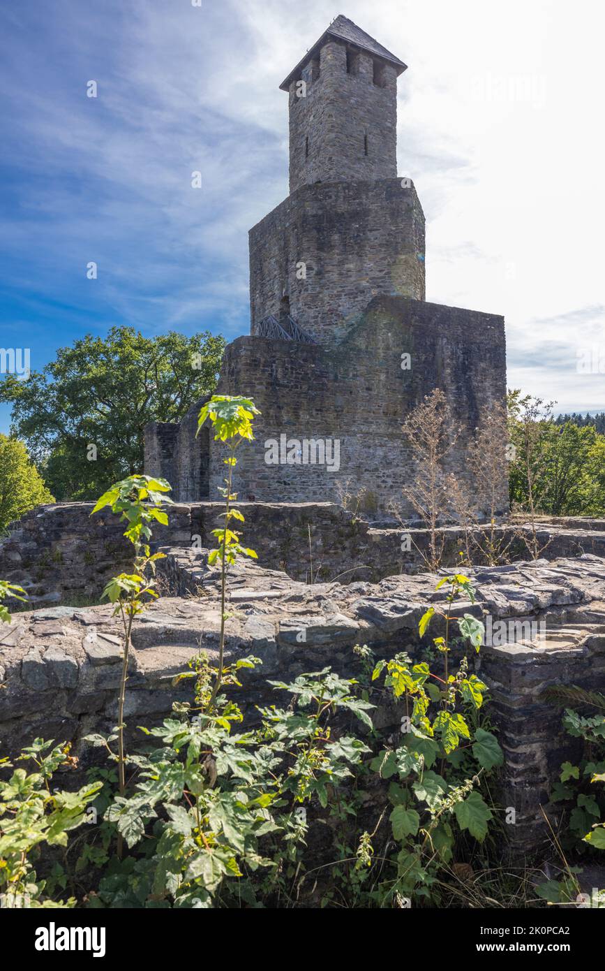 Old medieval castle of Grimburg in Germany Stock Photo - Alamy