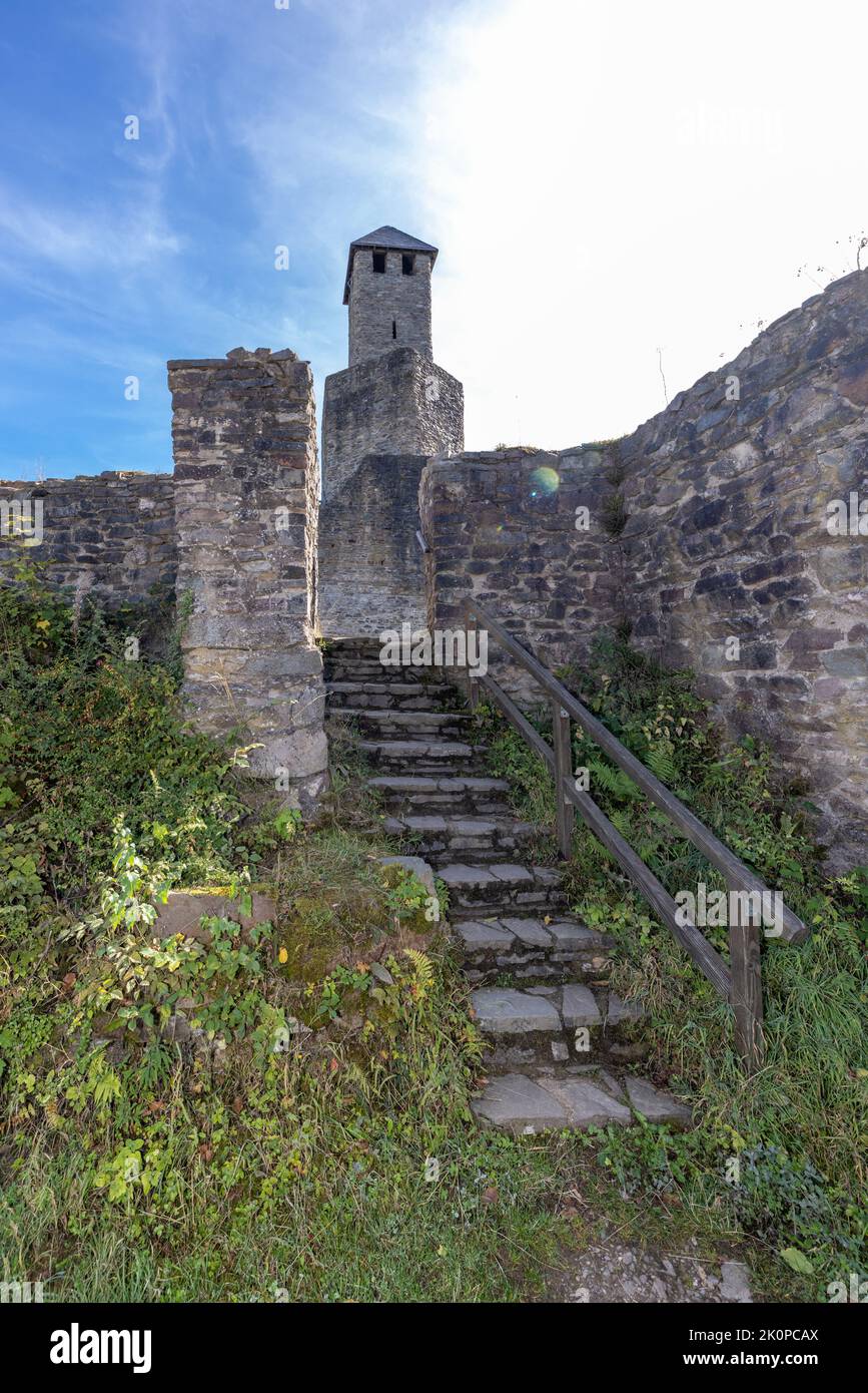 Old medieval castle of Grimburg in Germany Stock Photo - Alamy