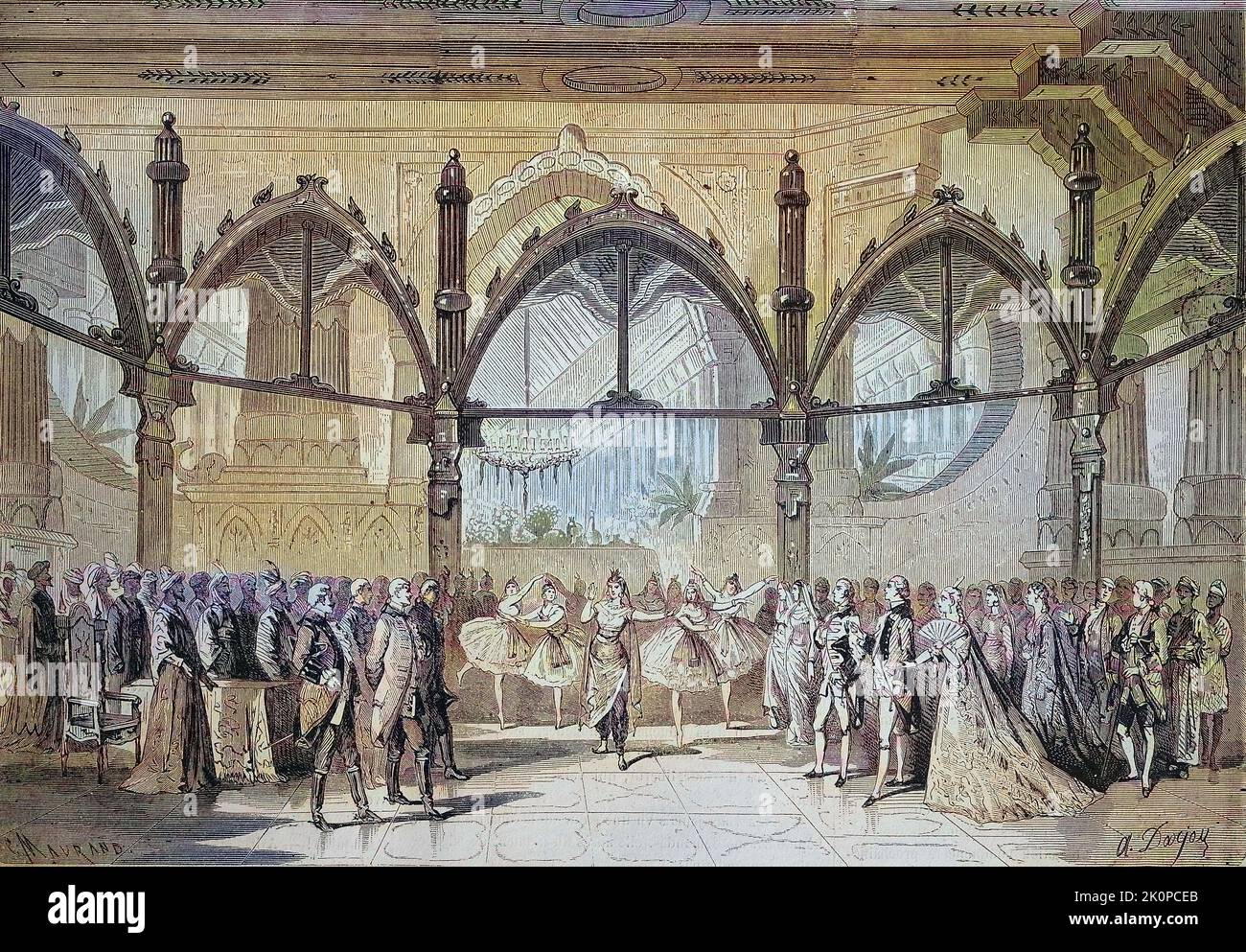 Imperiales Theater der Komischen Oper, Opera-comique, der erste Tag des ...