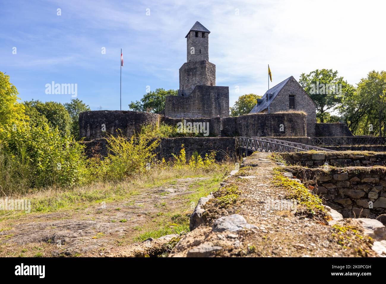 Old medieval castle of Grimburg in Germany Stock Photo - Alamy