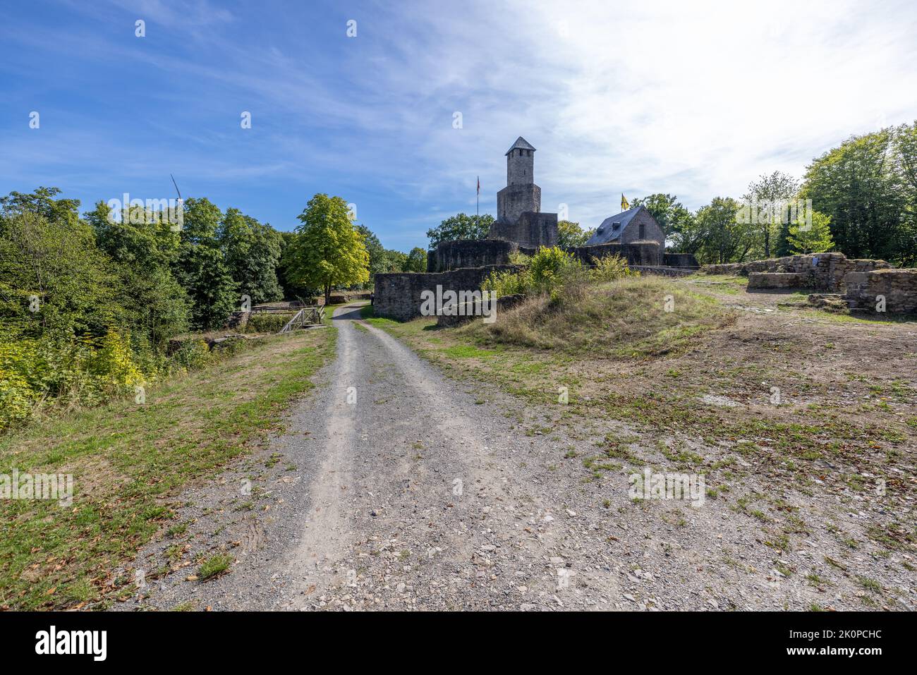 Old medieval castle of Grimburg in Germany Stock Photo - Alamy