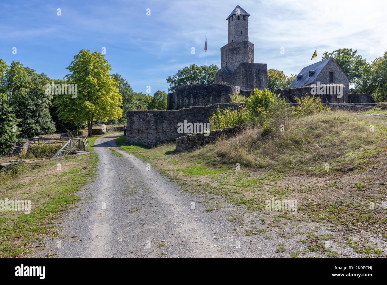 Old medieval castle of Grimburg in Germany Stock Photo - Alamy