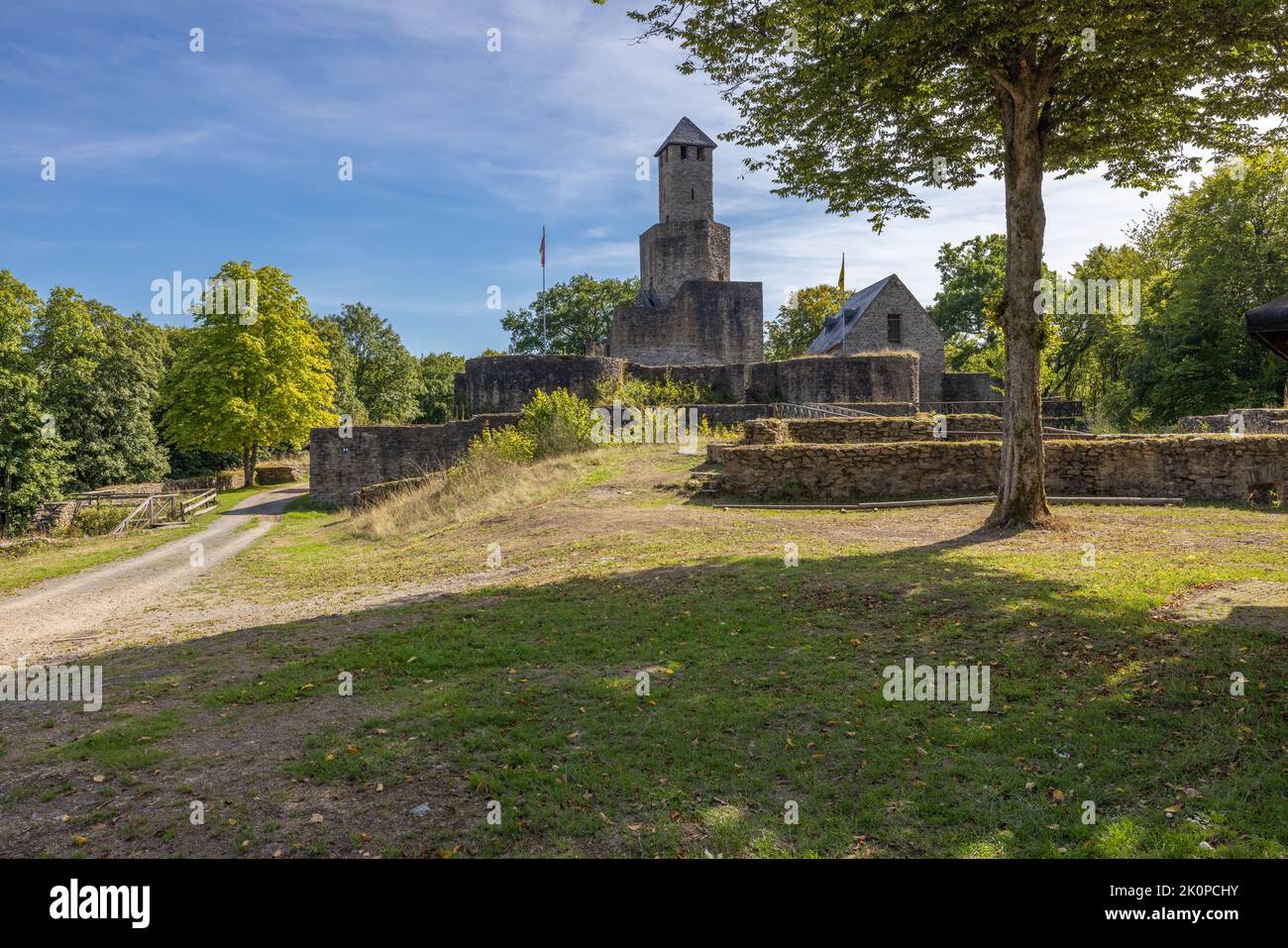 Old medieval castle of Grimburg in Germany Stock Photo - Alamy