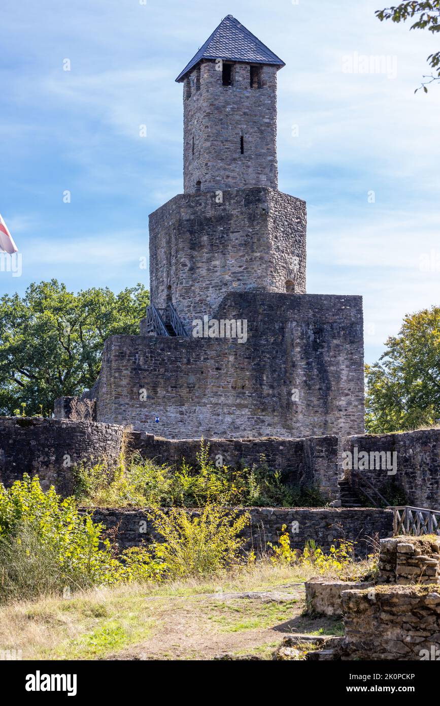 Old medieval castle of Grimburg in Germany Stock Photo - Alamy