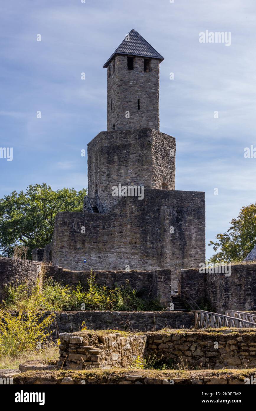 Old medieval castle of Grimburg in Germany Stock Photo - Alamy