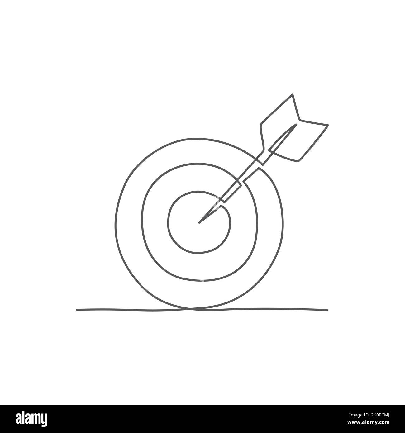 Goal One line drawing. Concept for Success, Goal, Winner, Luck ...