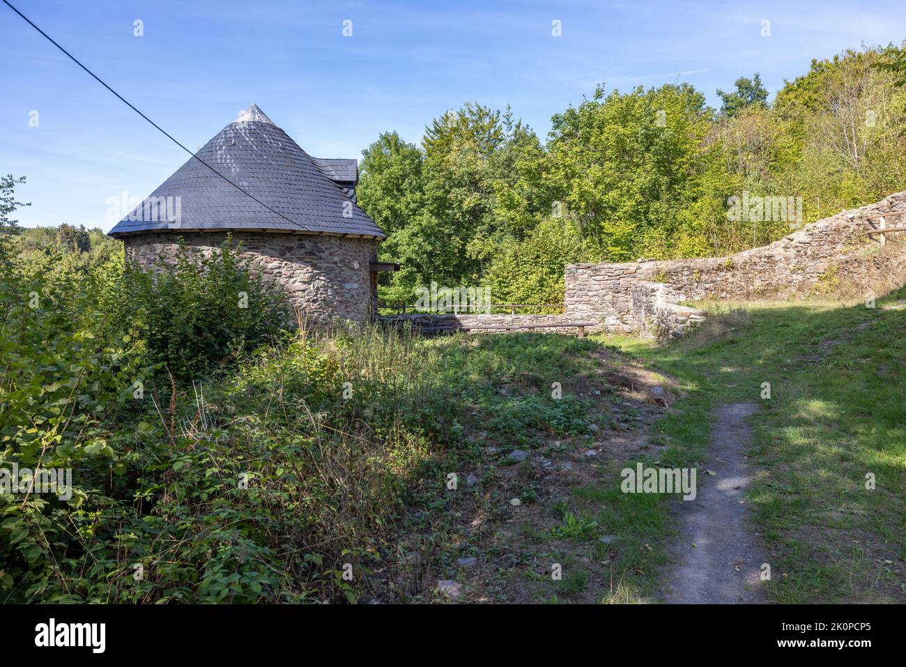Old medieval castle of Grimburg in Germany Stock Photo - Alamy
