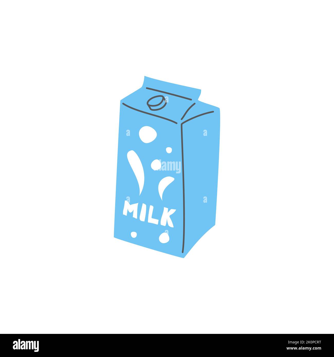 Paper bag with milk. Milk is a milk drink. Organic healthy product ...