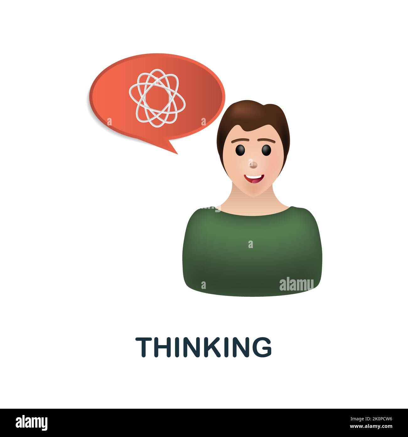 Thinking icon. 3d illustration from business training collection ...
