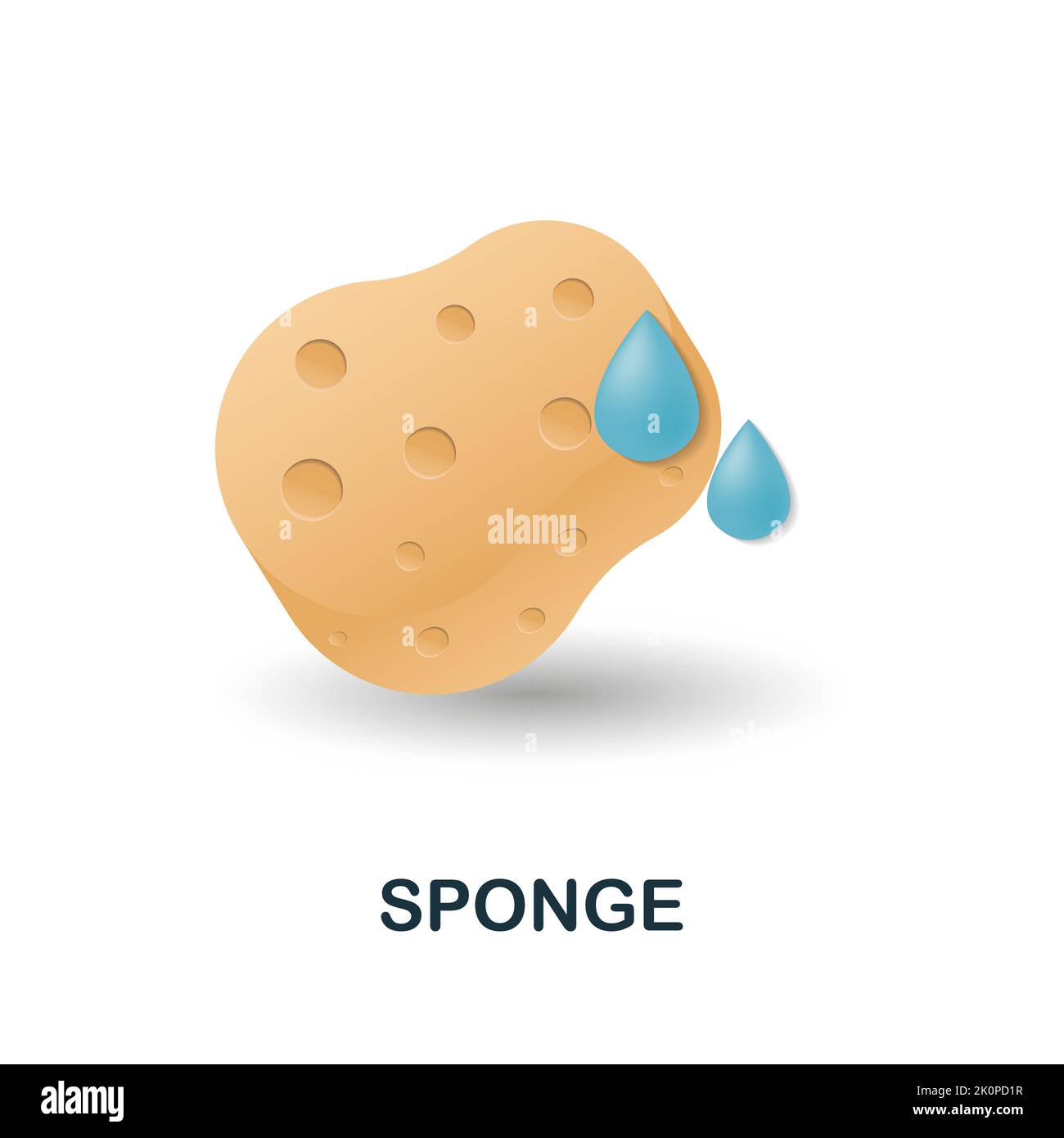Sponge icon. 3d illustration from cleaning collection. Creative Sponge ...