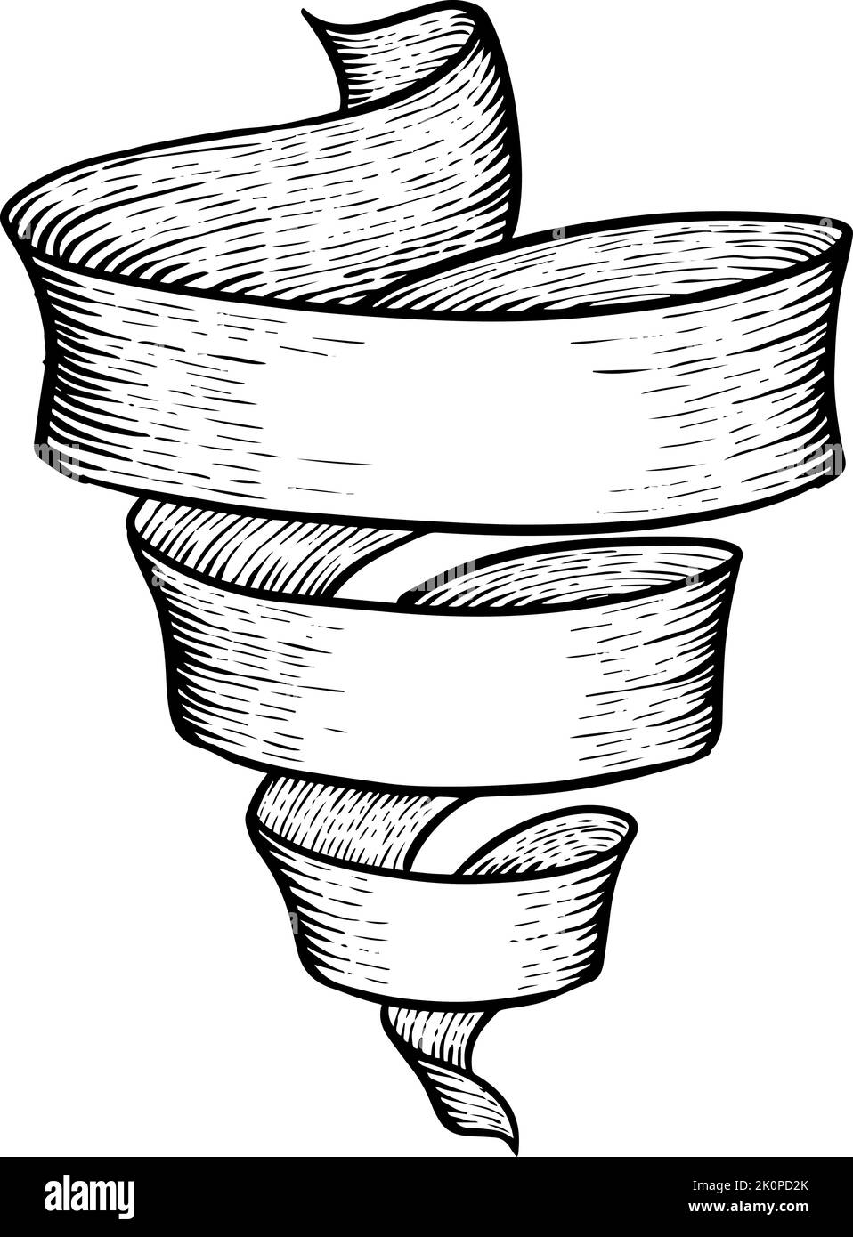 Hand drawn ribbon banners. Vintage elements vector illustration Stock Vector Image & Art - Alamy