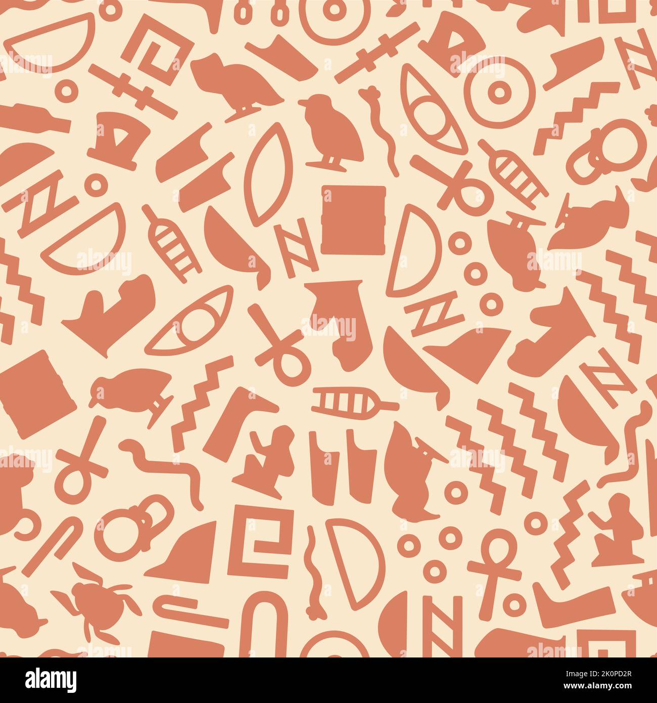 Egyptian hieroglyphs pattern. Seamless print with ancient Egypt ...