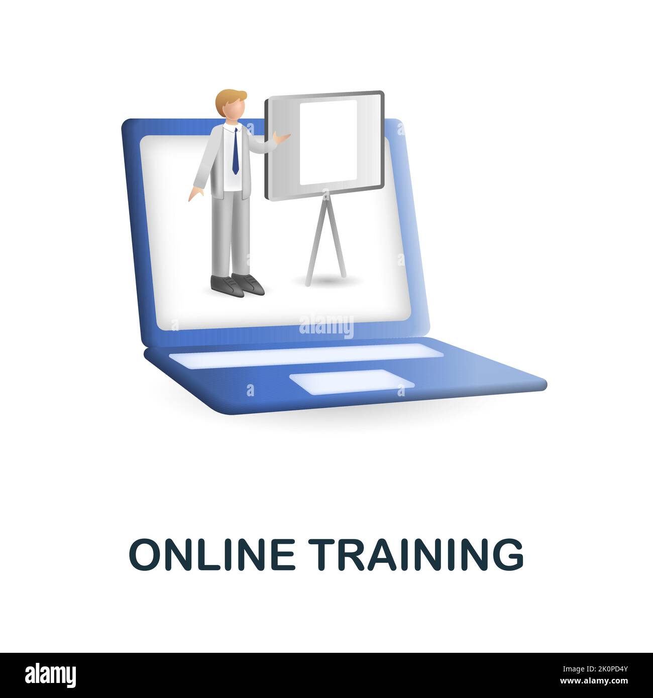 Online Training icon. 3d illustration from business training collection ...