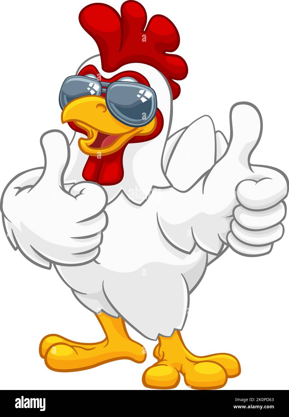 Chicken Rooster Cockerel Bird Sunglasses Cartoon Stock Vector Image ...