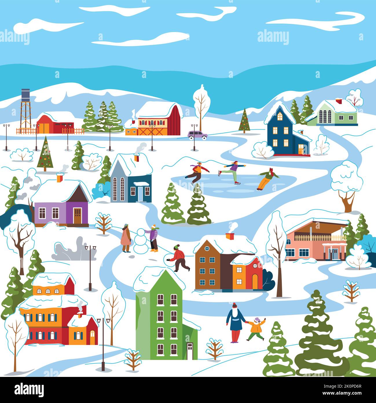 Town activities Stock Vector Images - Alamy