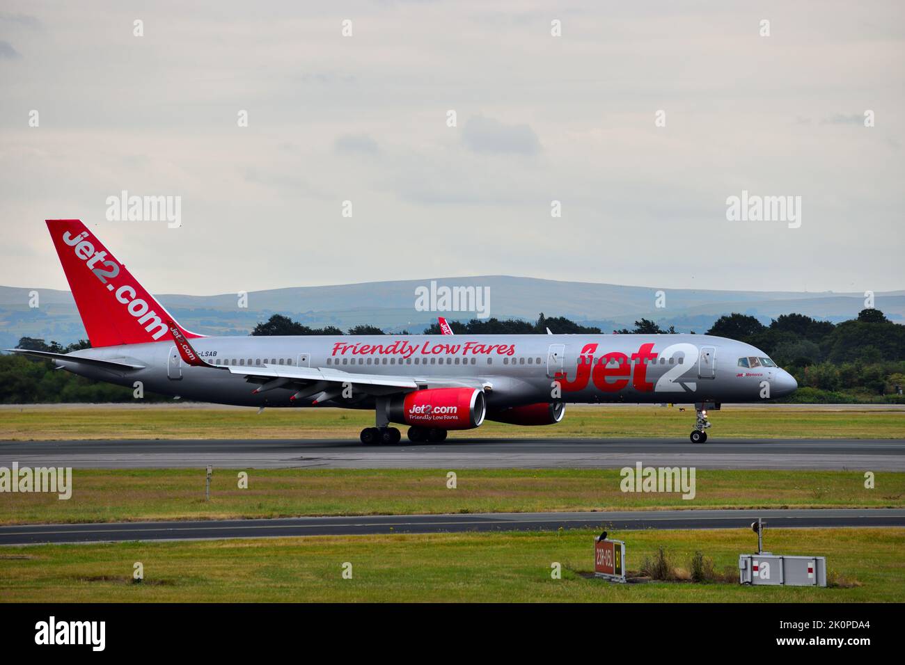 JET2 G-LSAB, BOEING 757 -27B at MAN 25/07/2022, Runway 2 05/R Stock ...