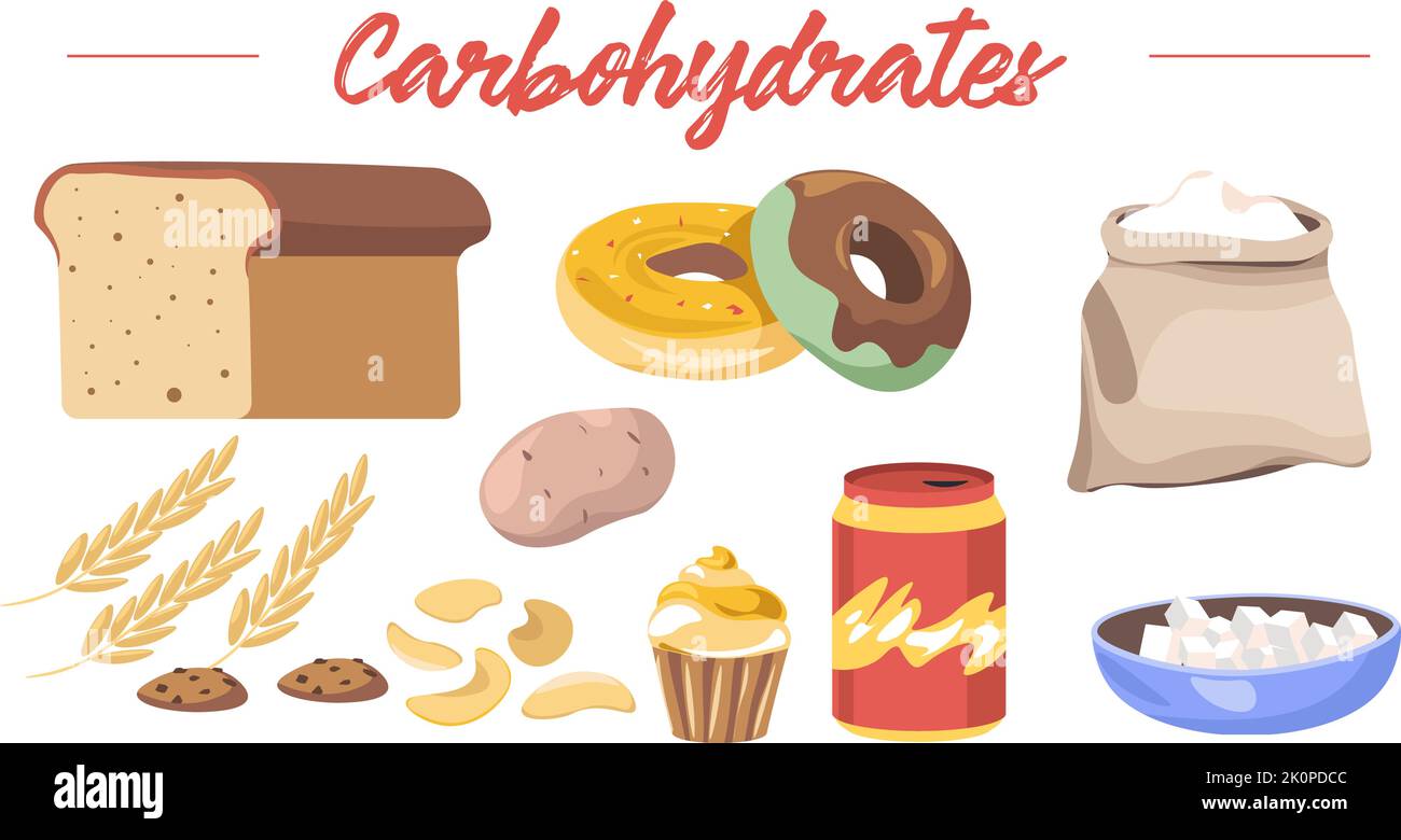 Healthy carbohydrates Stock Vector Images - Alamy