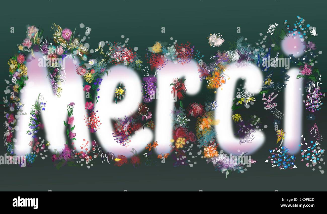 Merci flower hi-res stock photography and images - Alamy