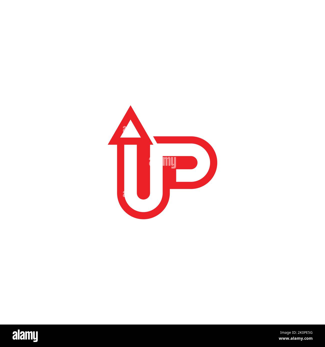 letter up arrow negative space geometric logo vector Stock Vector Image ...