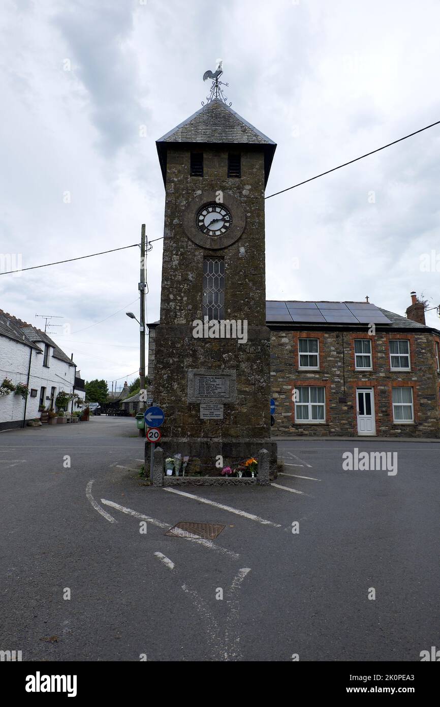 St Teath Cornwall UK 09 12 2022 Cornish village North Cornwall ...