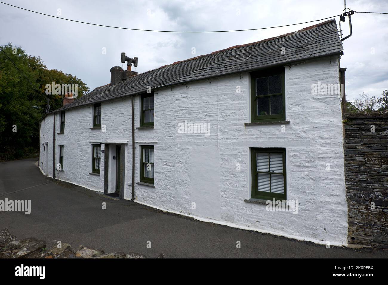 St Teath Cornwall UK 09 12 2022 Cornish village North Cornwall ...