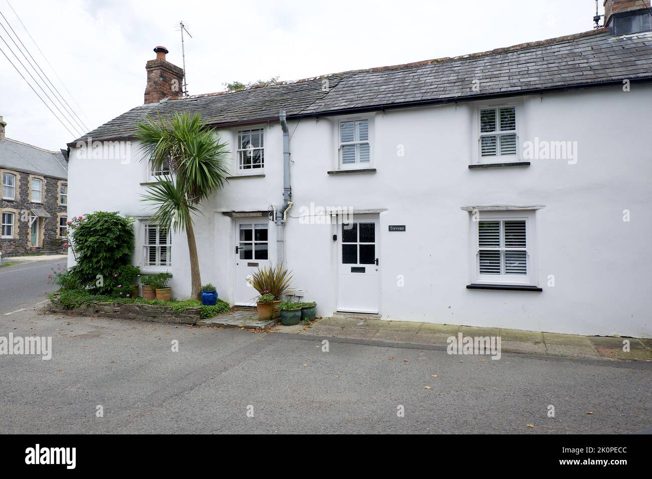 St Teath Cornwall UK 09 12 2022 Cornish village North Cornwall ...