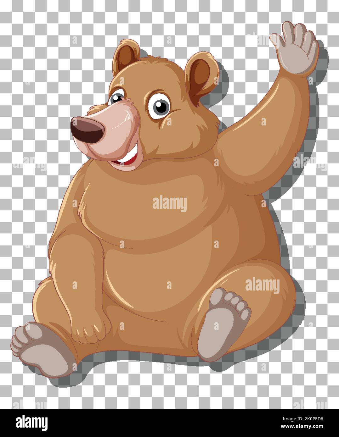 Grizzly bear cartoon character isolated illustration Stock Vector Image ...