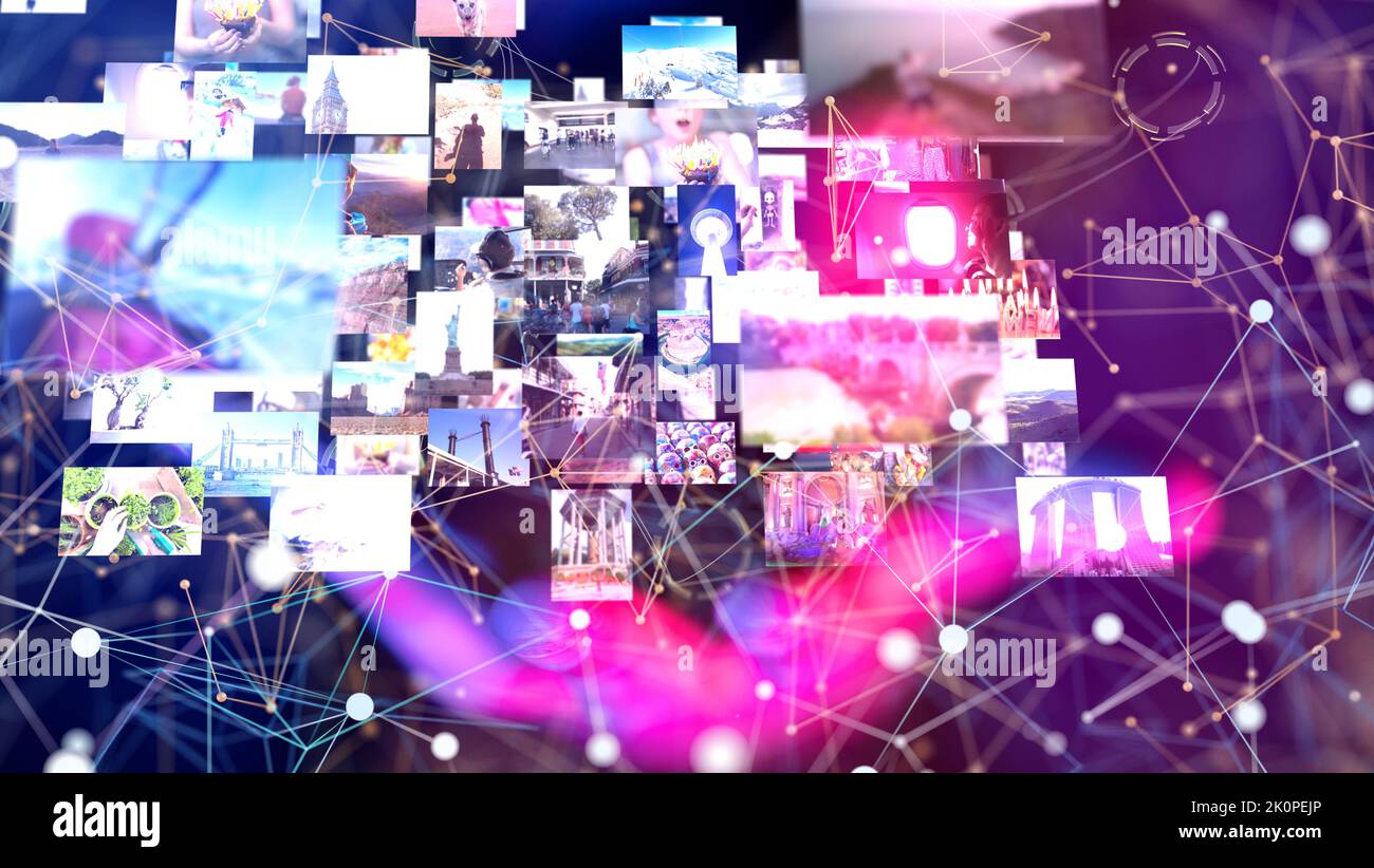 A 3D rendering of the Internet broadband and multimedia Stock Photo - Alamy