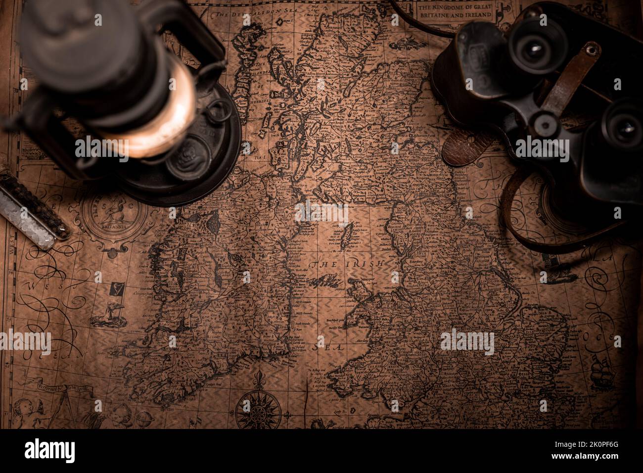 Vintage background: Sailor map travel background Stock Photo - Alamy