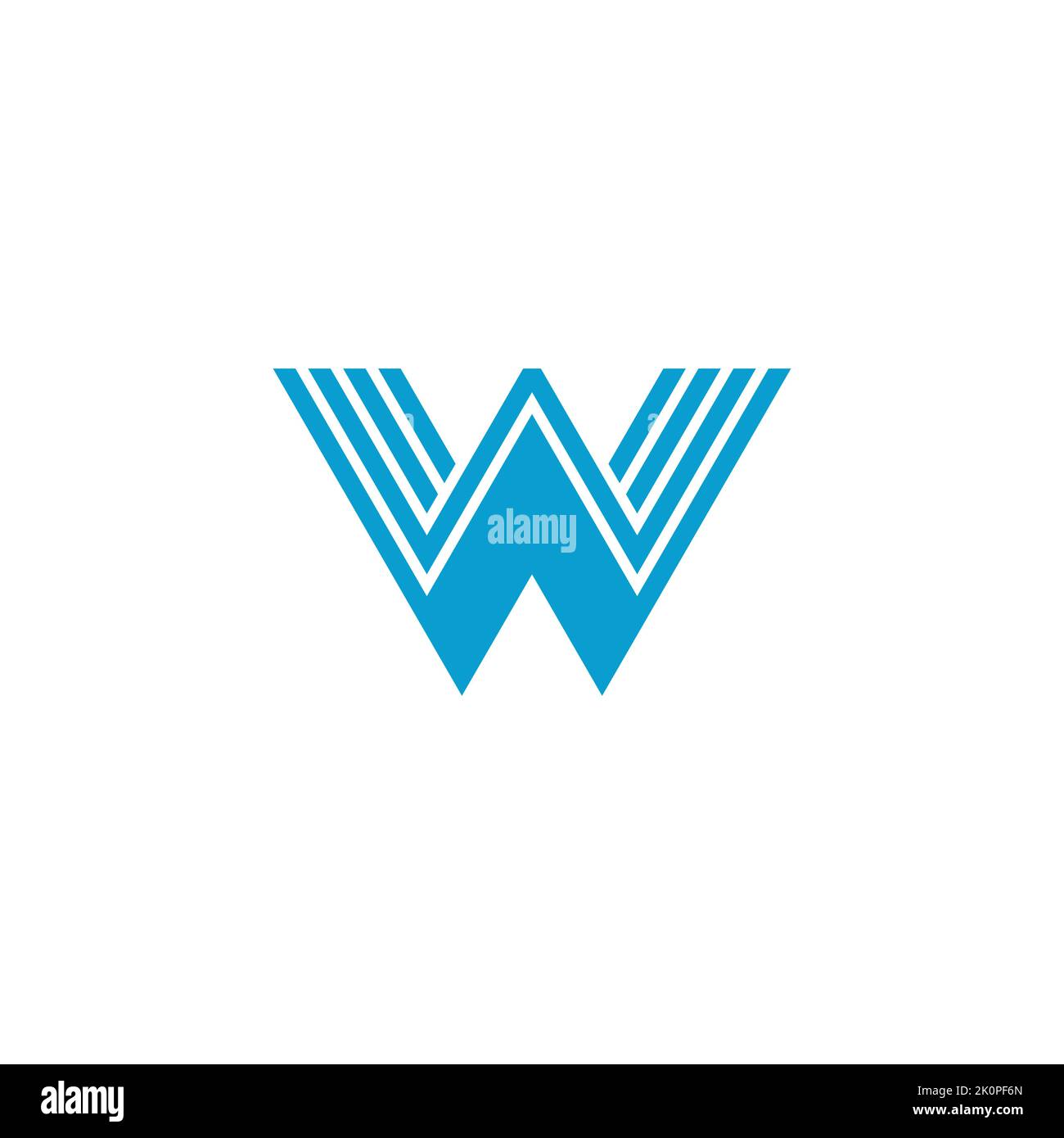 letter w stripes 3d geometric triangle logo vector Stock Vector Image ...