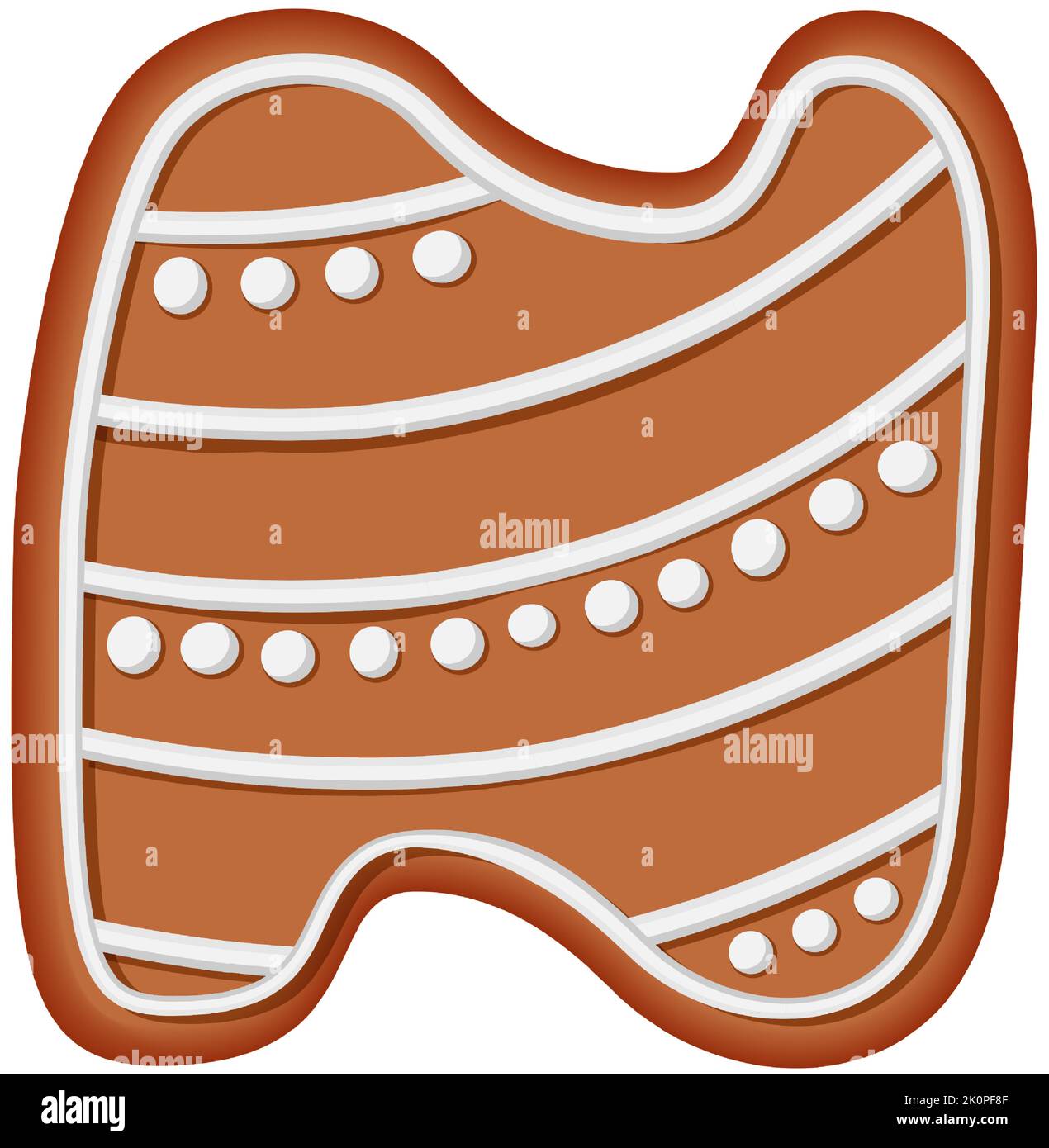 Gingerbread alphabet. Creative gingerbread typography design. Biscuit ...