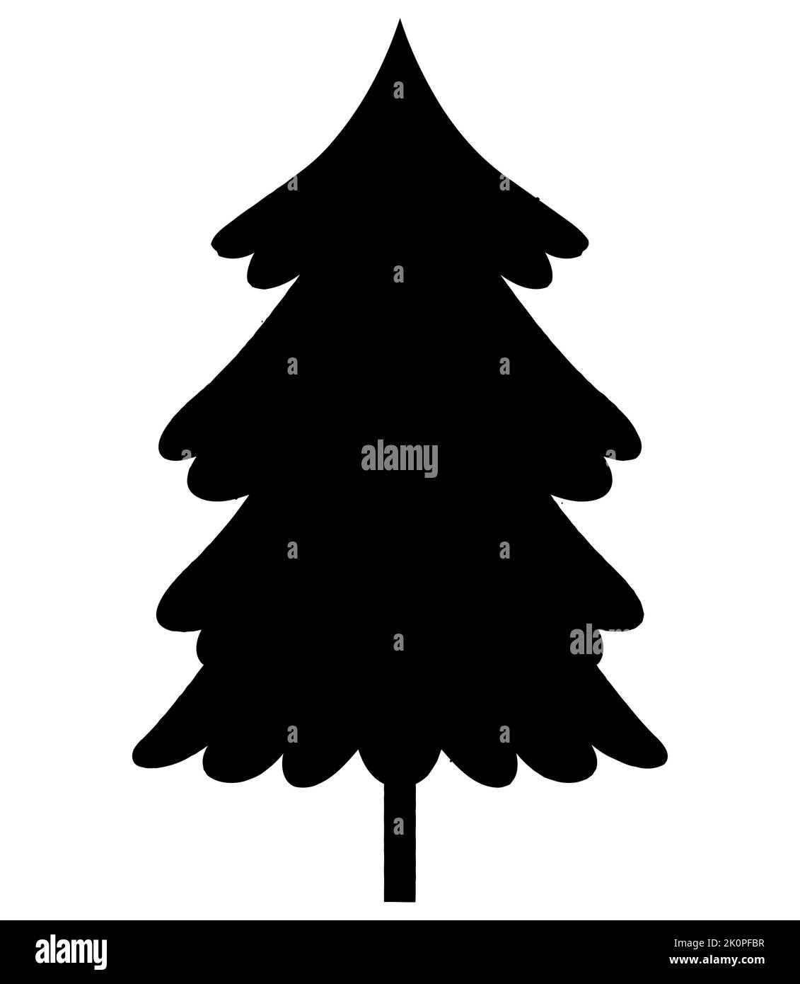 Pine Tree Vector Black