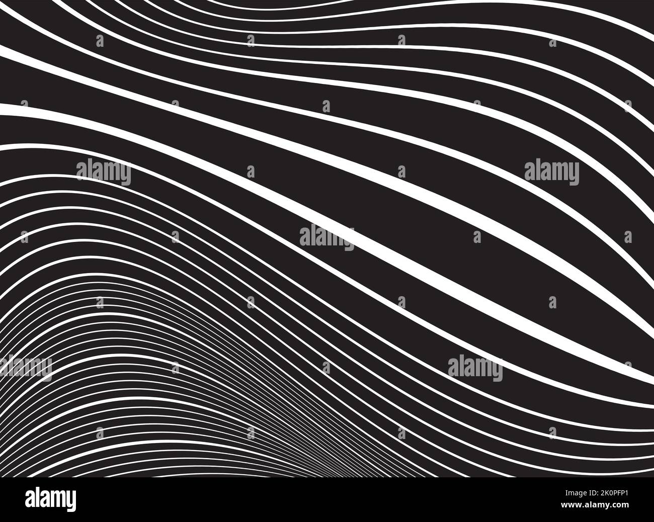 Black and White waves abstract background - stock illustration Stock ...