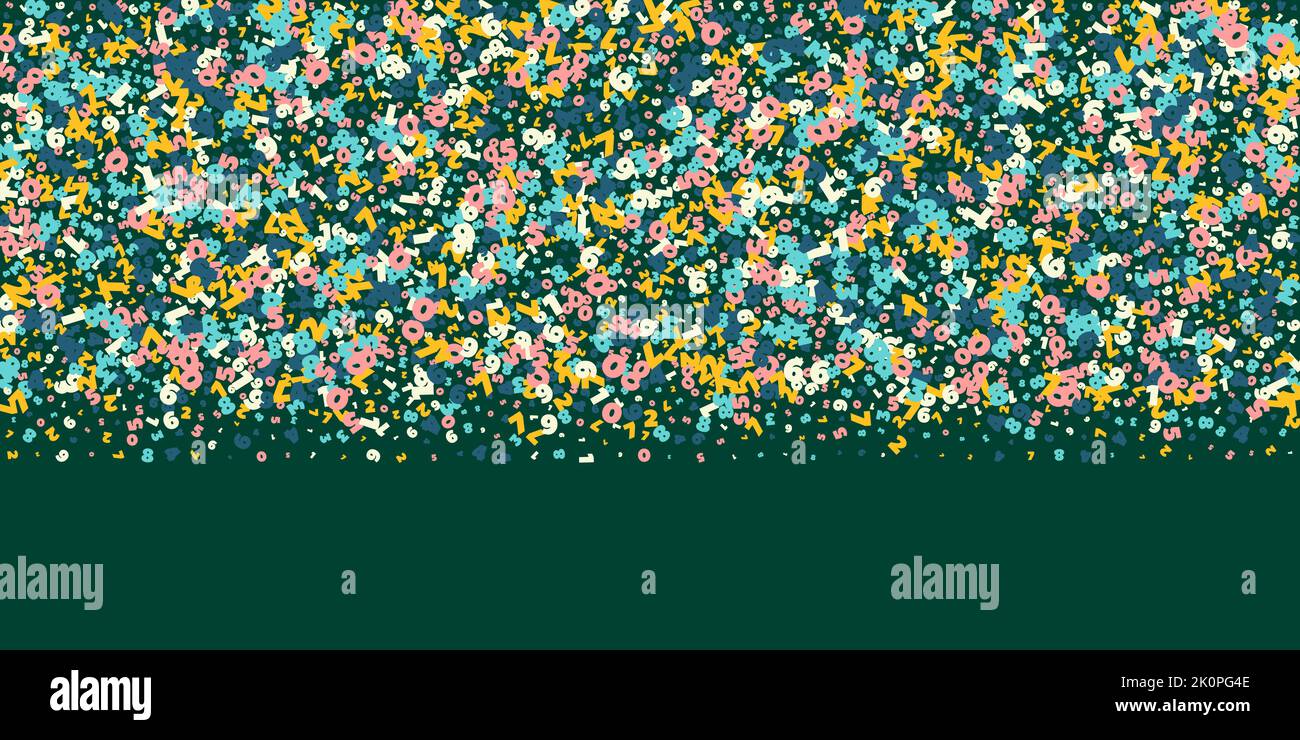 Falling light numbers. Math study concept with flying digits. Bold back ...