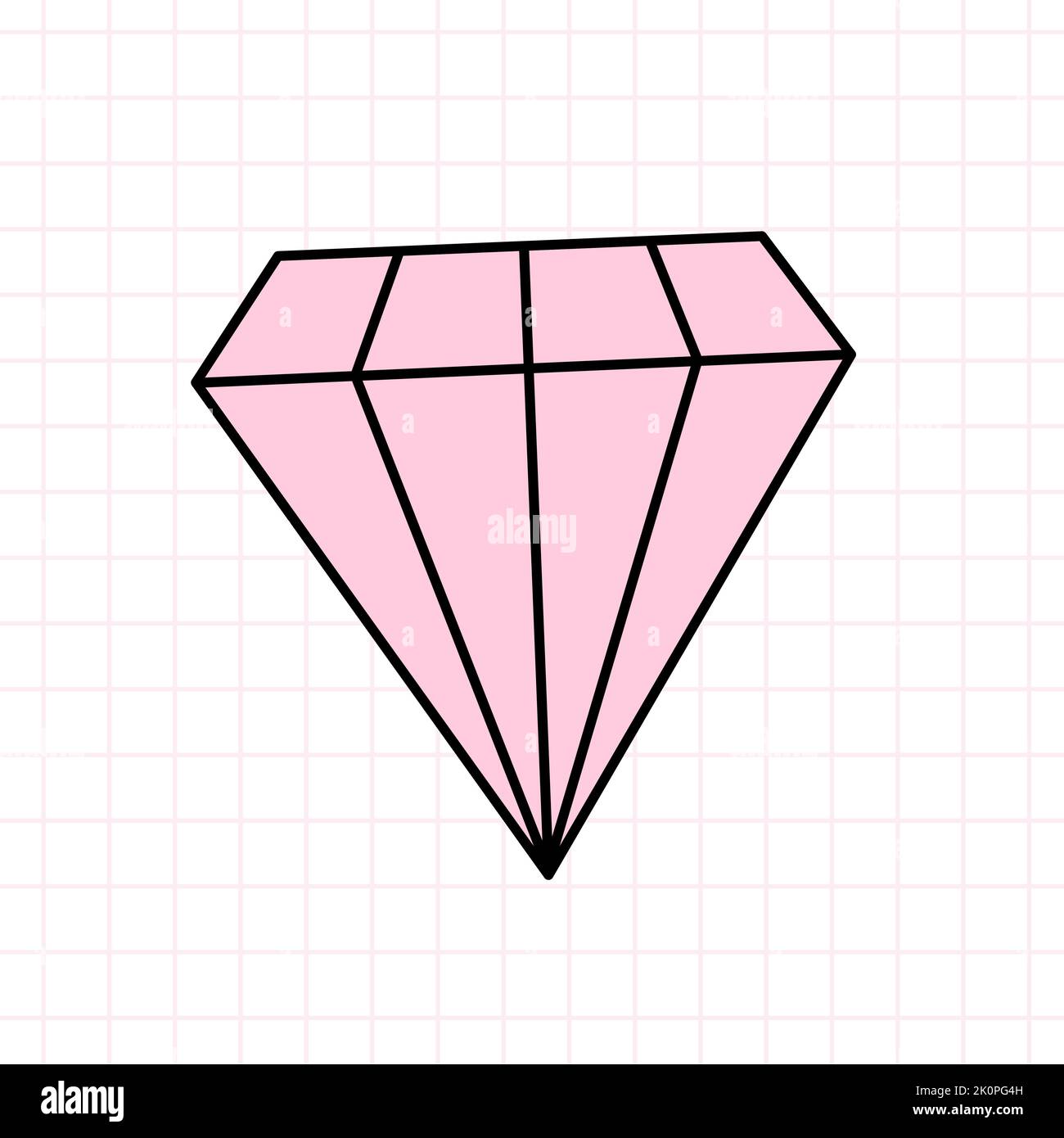 Cute pink diamond in Stock Vector Images - Alamy