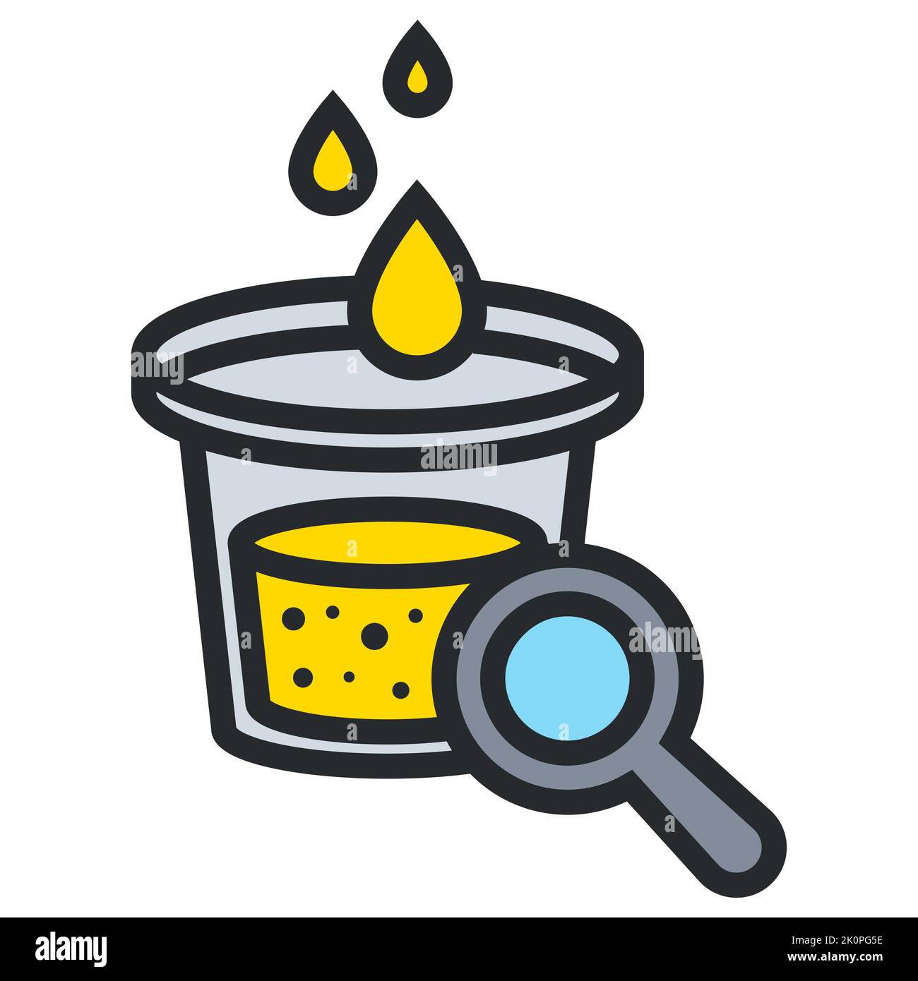 study of urinalysis in the laboratory. hand over tests in a bottle ...
