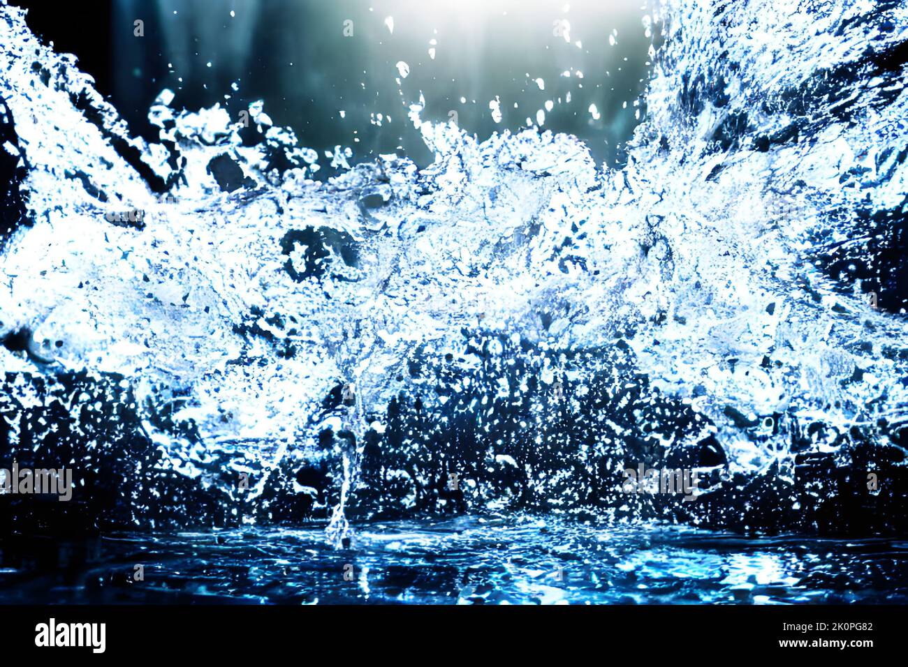 a macro shot of water splash with bubbles - background Stock Photo - Alamy