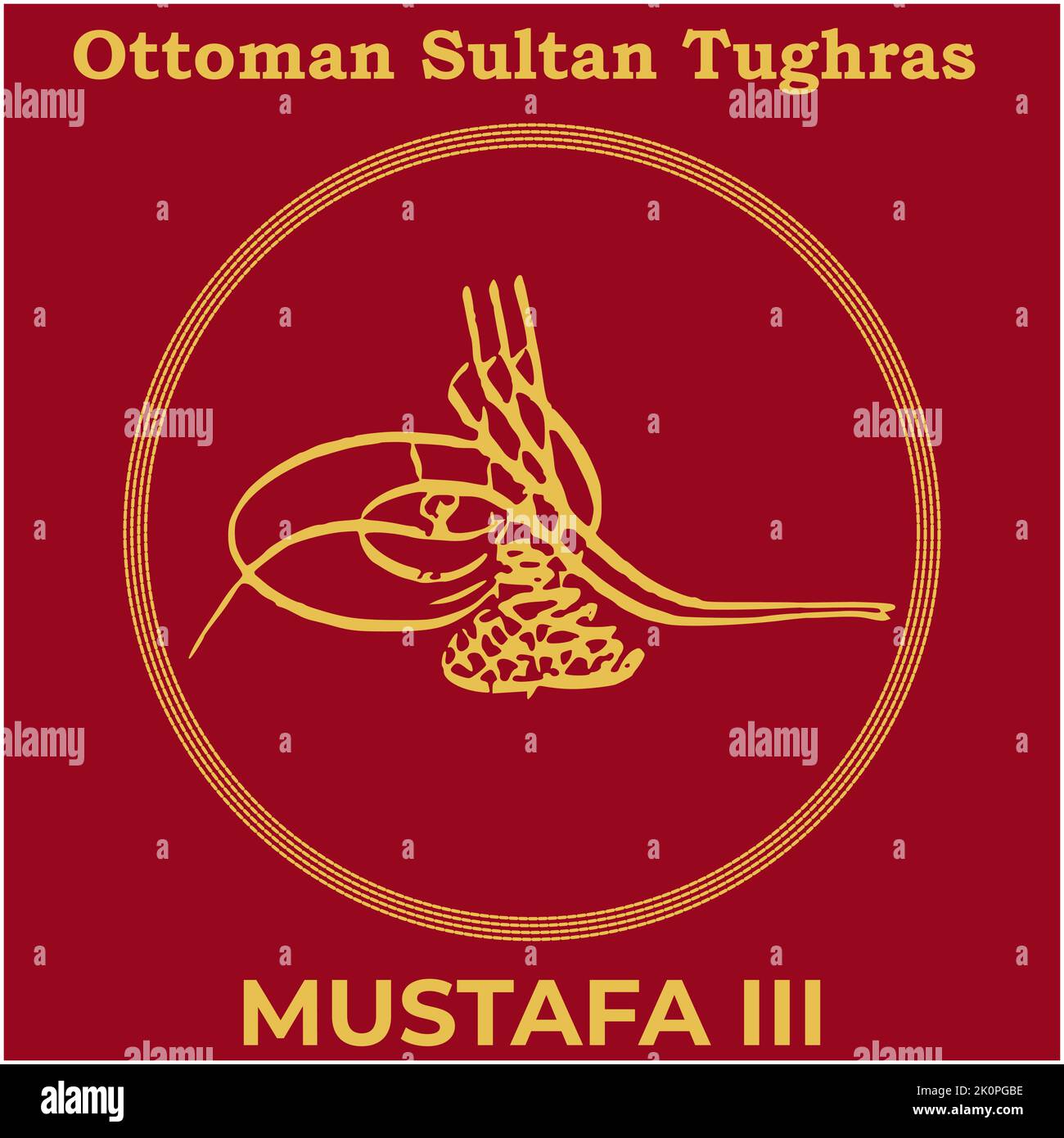 Vector image with Tughra signature of Ottoman Twenty-Sixth Sultan ...