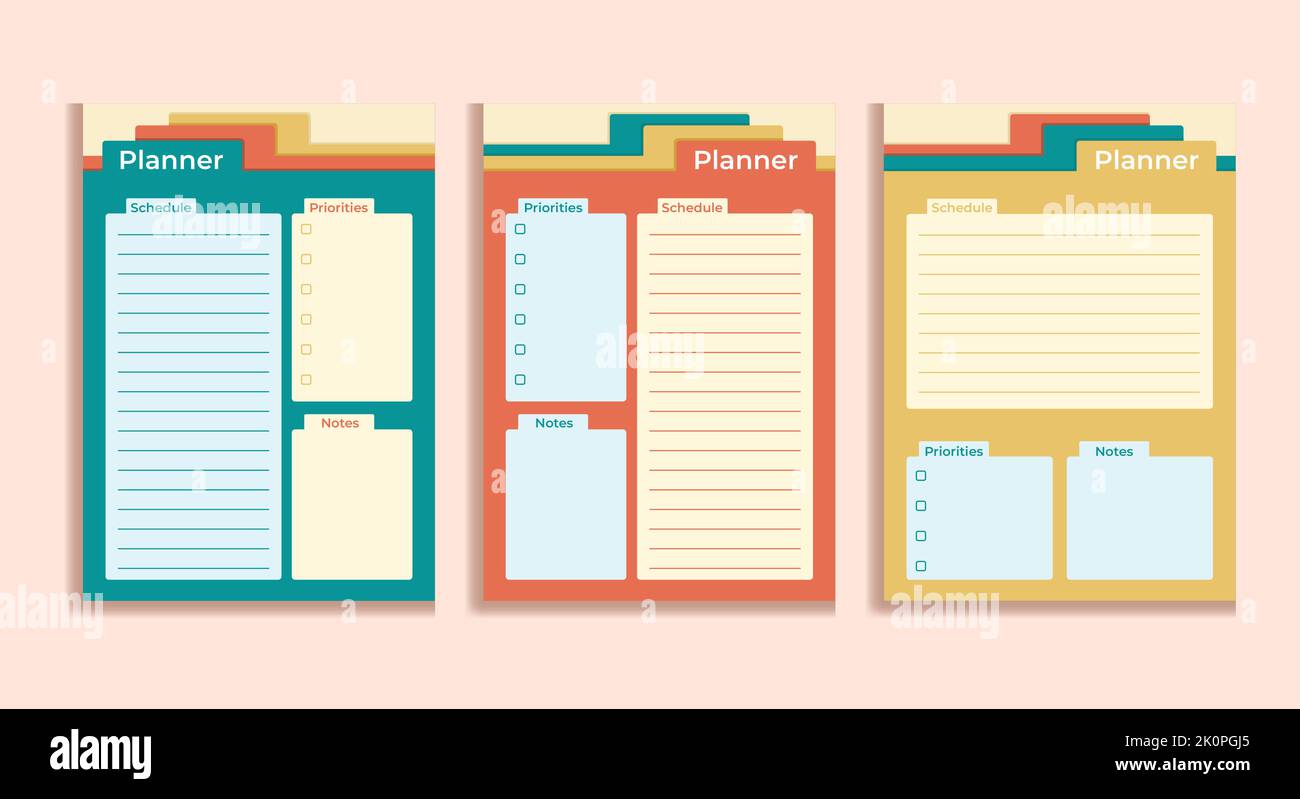 Daily routine planner Stock Vector Images - Alamy