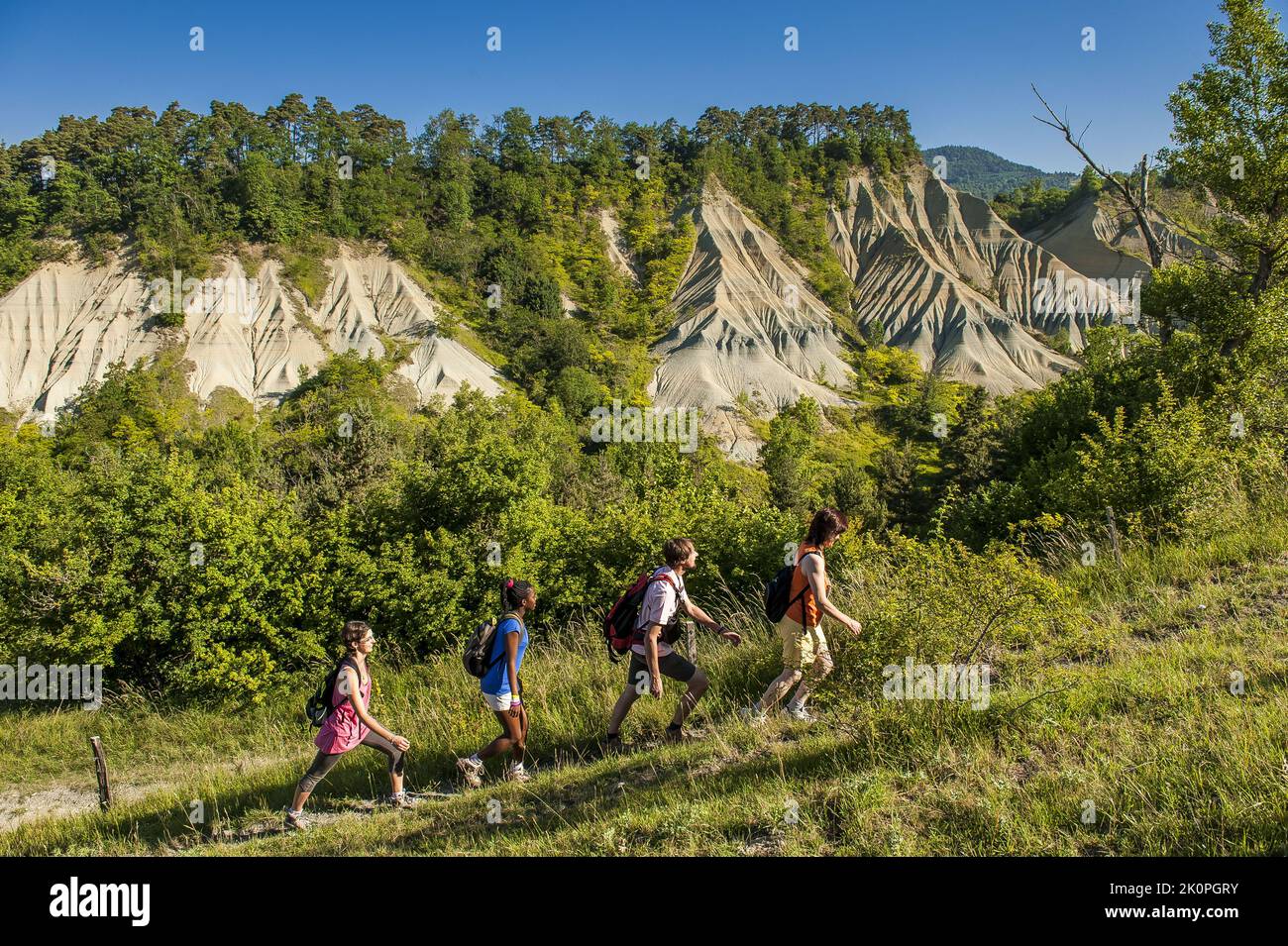France. Auvergne. Haute-Loire (43) Rosieres. Hike to the Ravin de ...