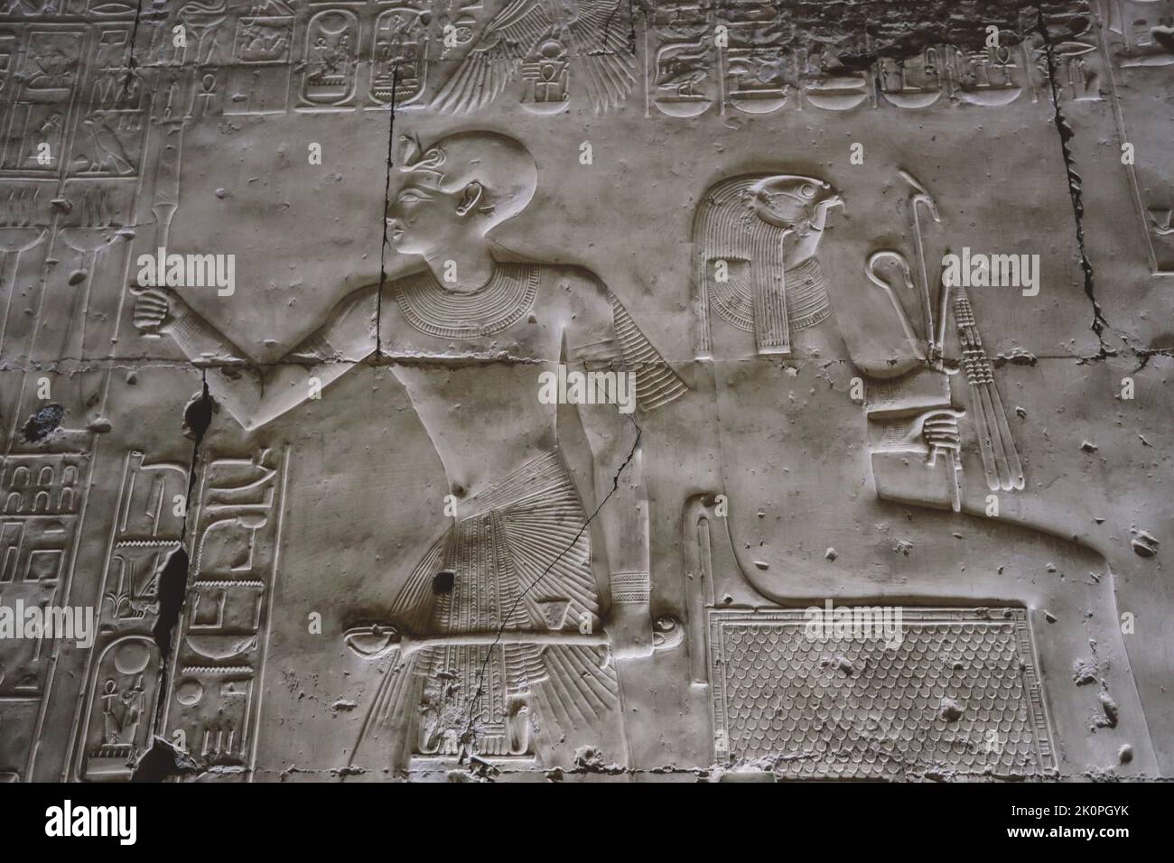 Ancient Egyptian Drawing on the Walls of the temple of Seti I also ...