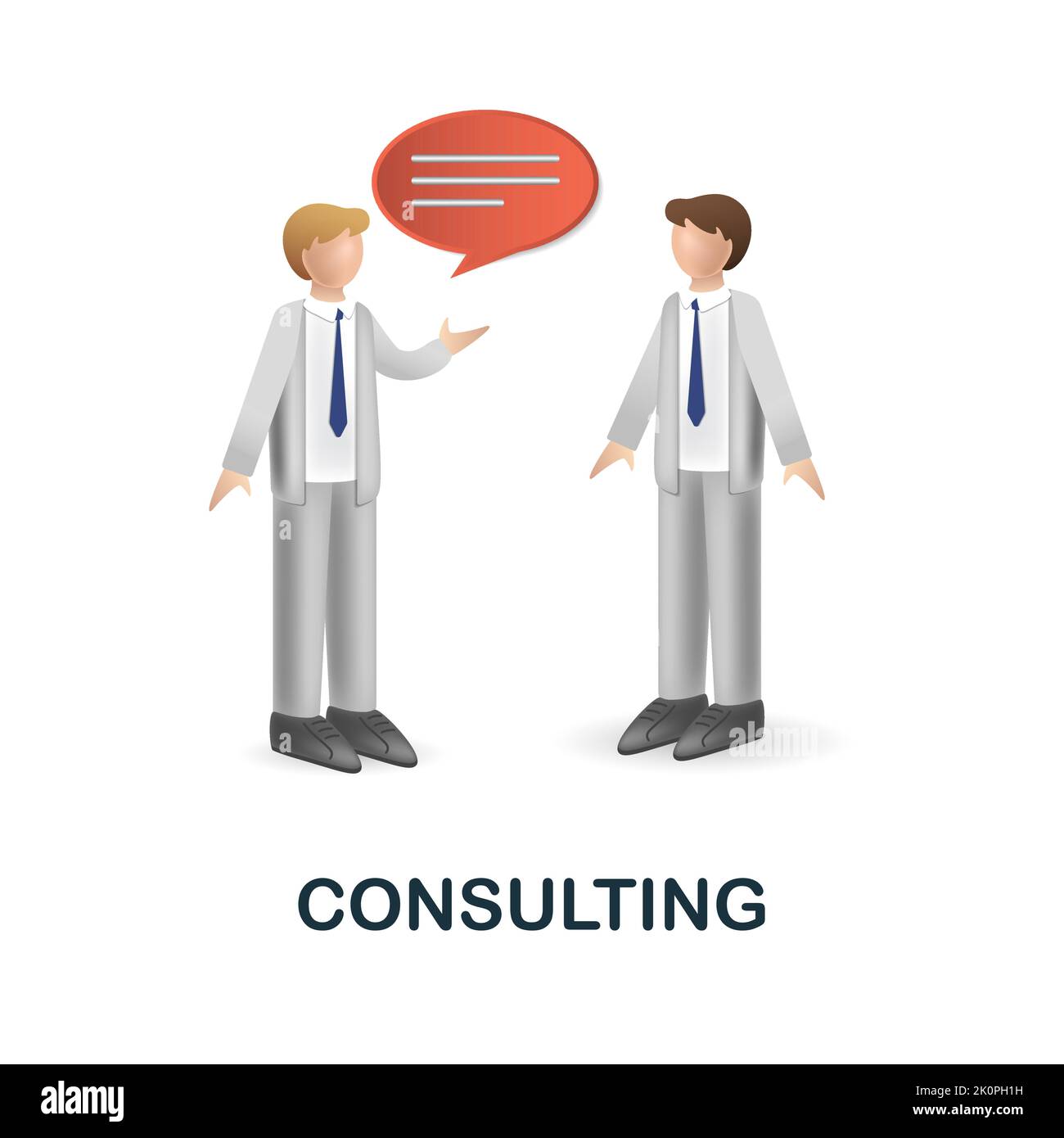 Consulting icon. 3d illustration from business training collection ...