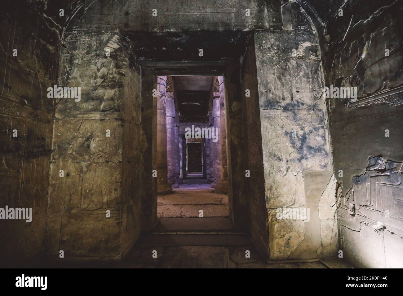 Inside View of the temple of Seti I, which is also known as the Great ...