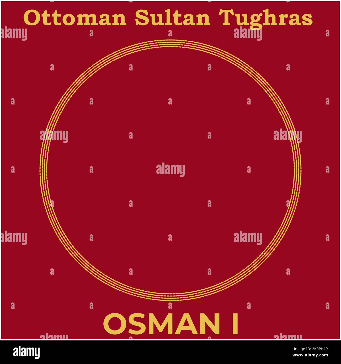 Vector image with Tughra signature of Ottoman First Sultan Osman Ghazi ...