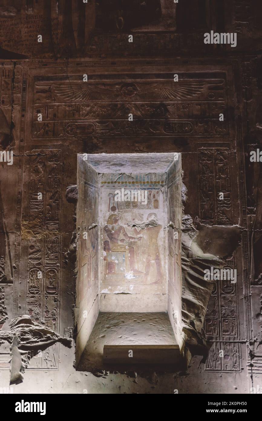 Inside View of the temple of Seti I, which is also known as the Great ...